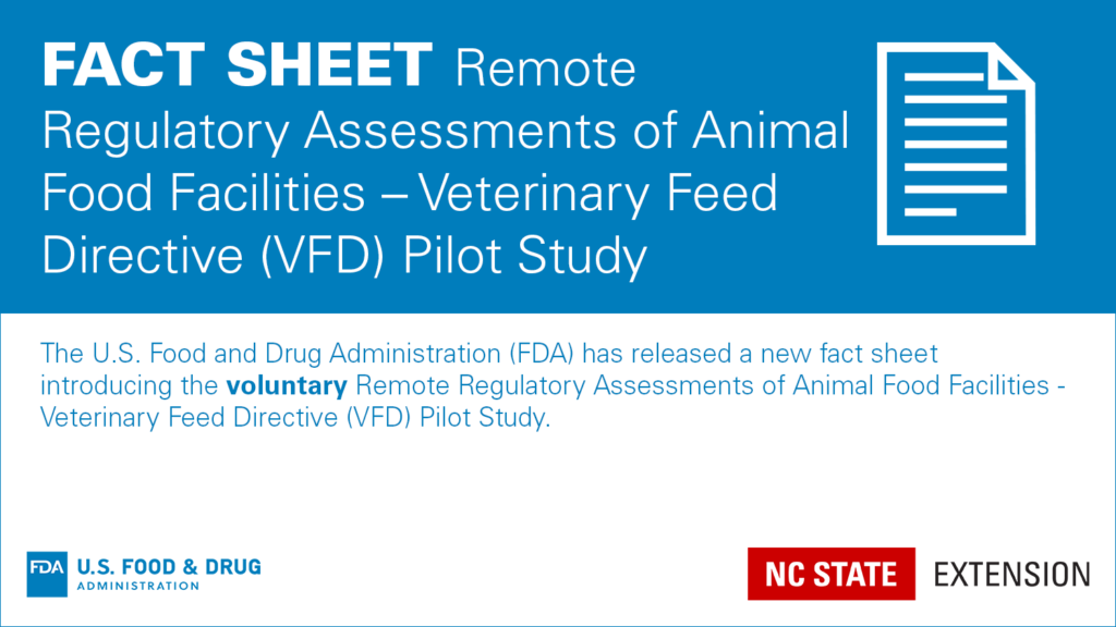Remote Regulatory Assessments of Animal Food Facilities – Veterinary ...